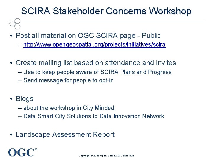 Smart City Interoperable Reference Architecture SCIRA Next Steps