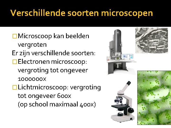 Thema 3 Organen en cellen Bs 23 Microscoop