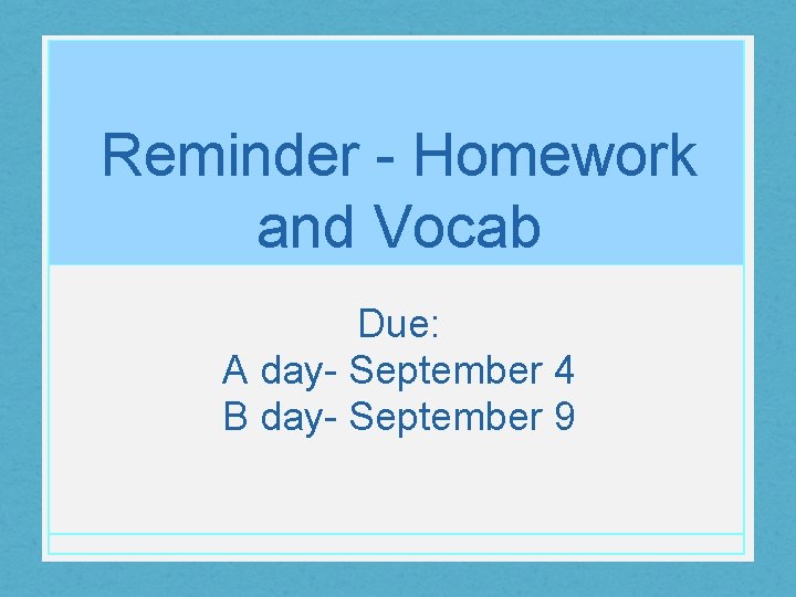 Get your name tag get your binder out