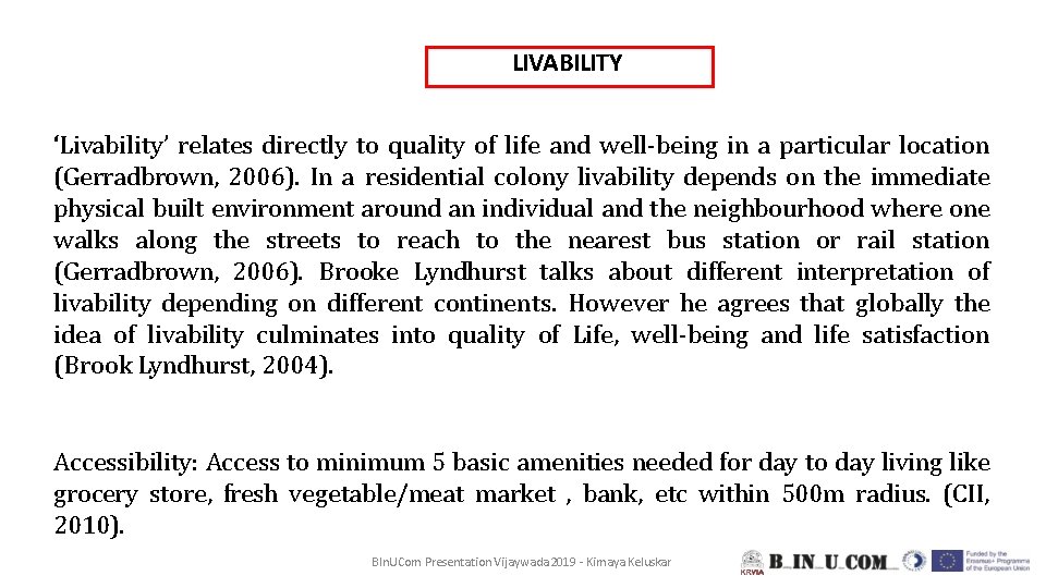Mapping Livability of lower income housing typologies in