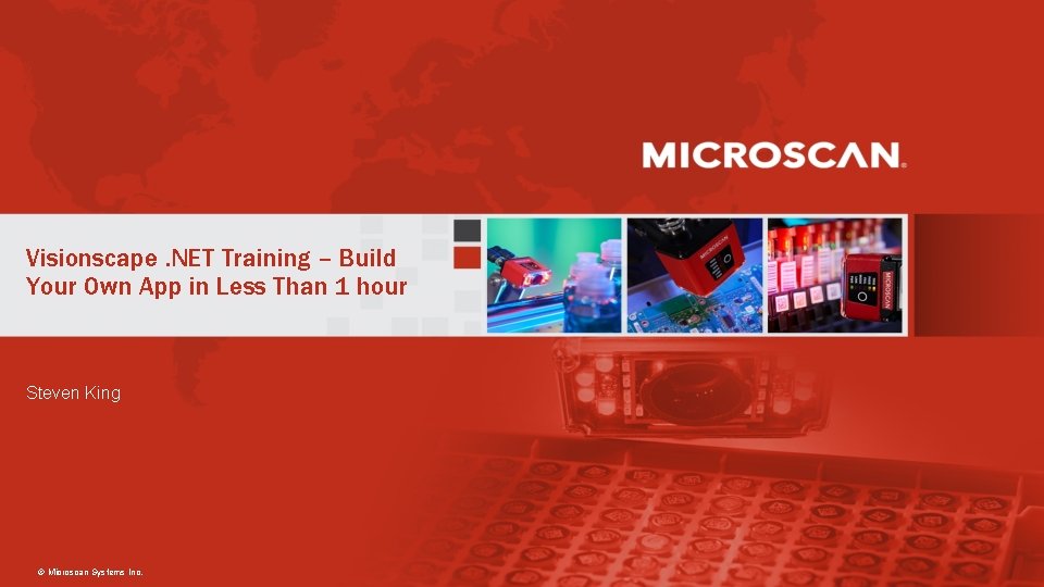 Visionscape NET Training Build Your Own App in