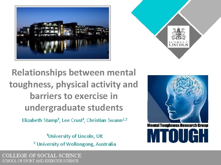 Relationships between mental toughness physical activity and barriers