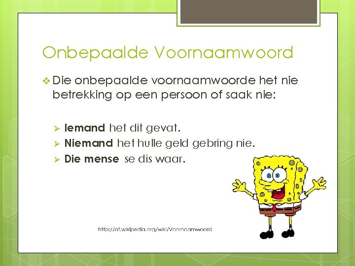 Voornaamwoorde Gaby Hattingh Samantha Papenfus Charnelle Ingram Wat