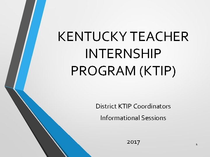 KENTUCKY TEACHER INTERNSHIP PROGRAM KTIP District KTIP Coordinators
