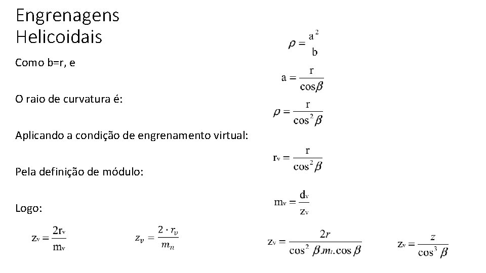 Elementos de mquinas II Aula 06 Engrenagens Helicoidais