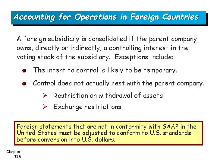 Chapter 13 1 13 Translation of Financial Statements
