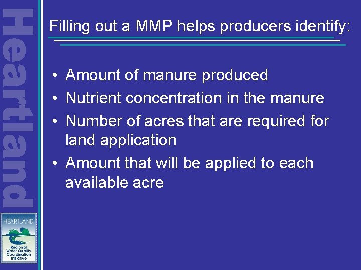 Manure and Nutrient Management Plans Requirements and Practice