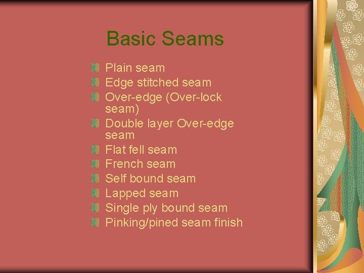 FUNDAMENTALS OF CLOTHING CONSTRUCTION Objective To provide basic