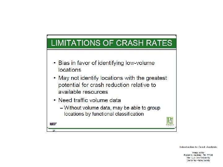 CE 552 Typical crash rates and distributions Crashes