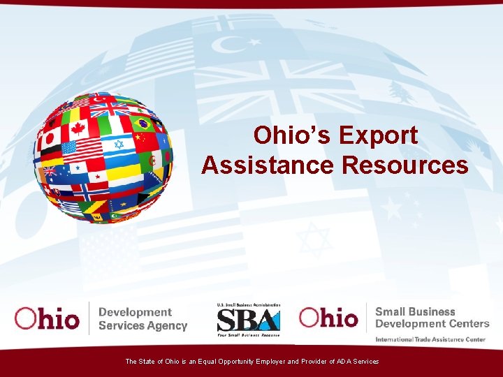 Ohios Export Assistance Resources The State of Ohio