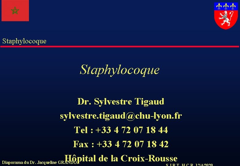 Staphylocoque Cours de Bactriologie Facult de Mdecine de