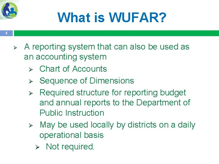 Introduction to WUFAR Gene Fornecker School Finance Auditor