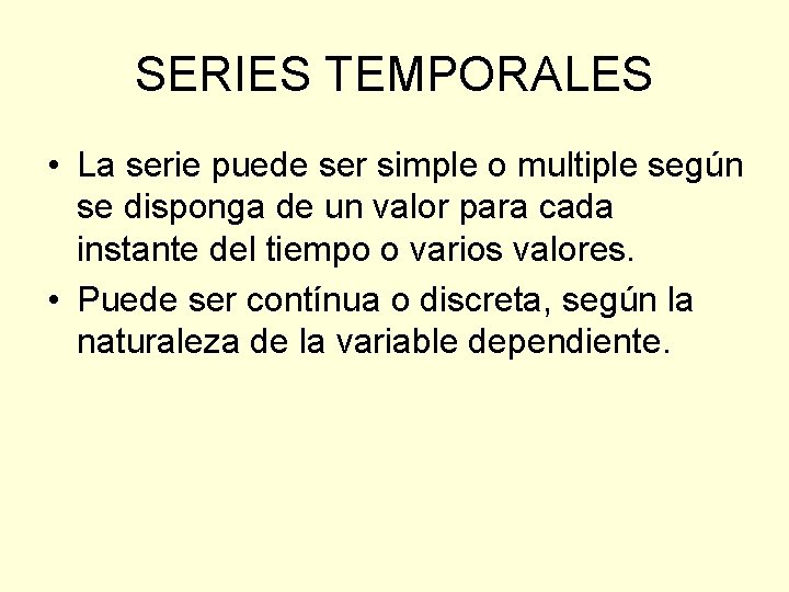 TEMA 4 SERIES TEMPORALES ESTADISTICA ECONMICA SERIES TEMPORALES