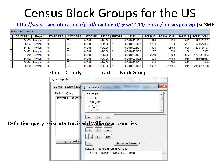 Demography David R Maidment GIS in Water Resources