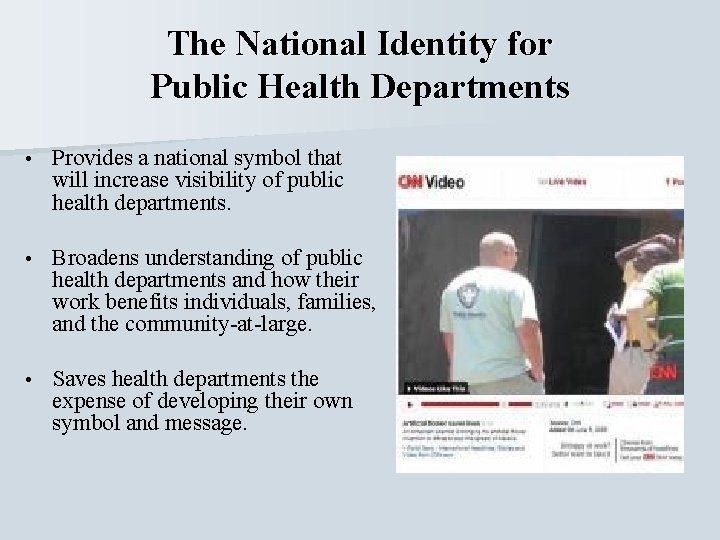 The National Identity for Public Health Departments Recognize
