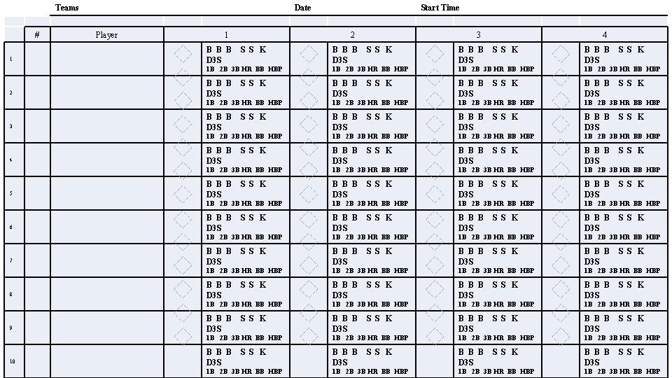 Teams 1 2 3 4 5 6 7