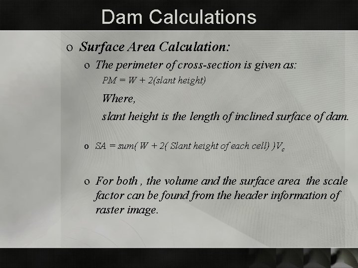 Geographical Information System Dam and Watershed Analysis Kumar