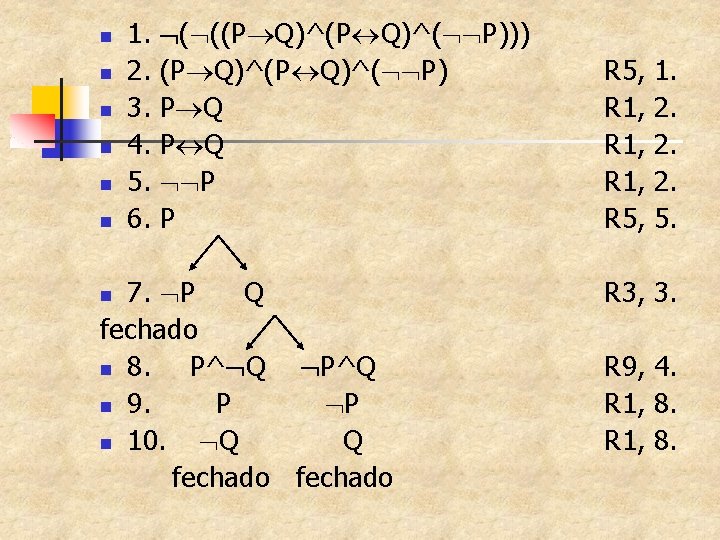 Lgica de Predicados Tableaux semnticos Sistema de Tableaux