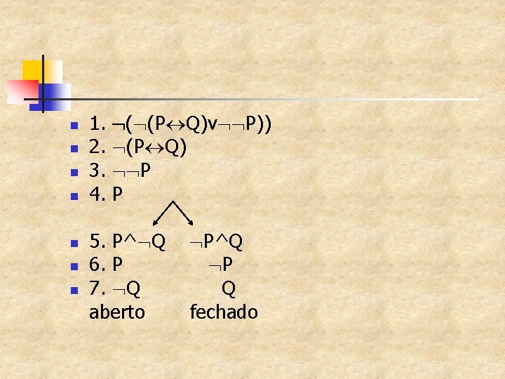 Lgica de Predicados Tableaux semnticos Sistema de Tableaux