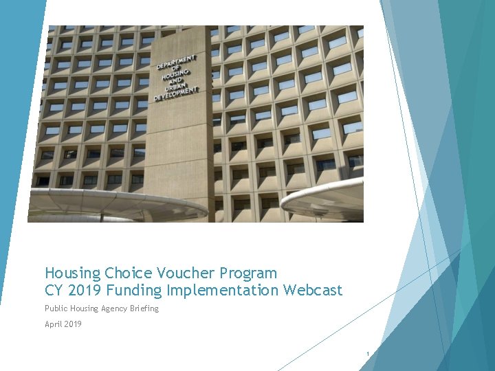 Housing Choice Voucher Program CY 2019 Funding Implementation