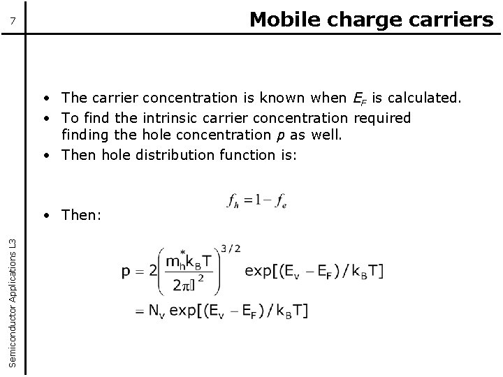 Semiconductor Applications L 3 1 Lecture 3 Electrons