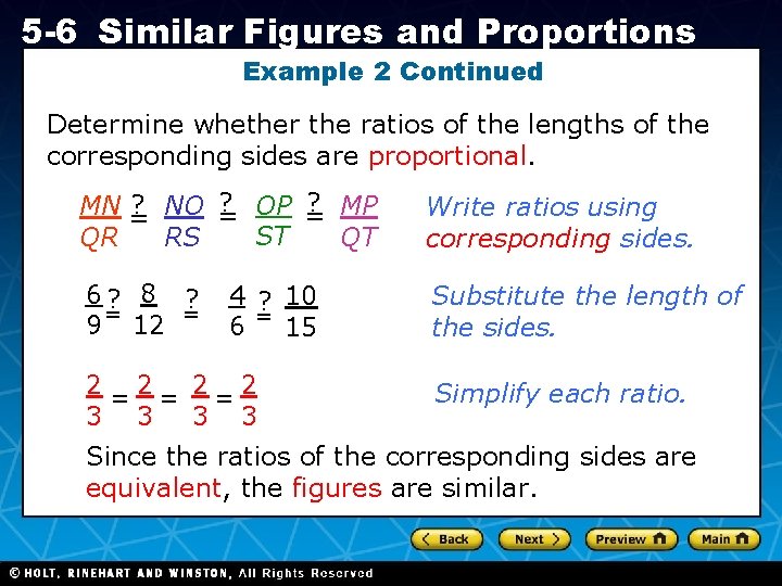 5 6 Similar Figures and Proportions California Standards
