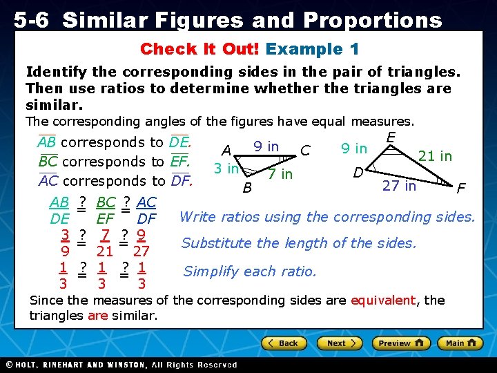 5 6 Similar Figures and Proportions California Standards