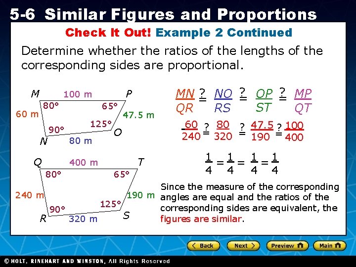 5 6 Similar Figures and Proportions California Standards