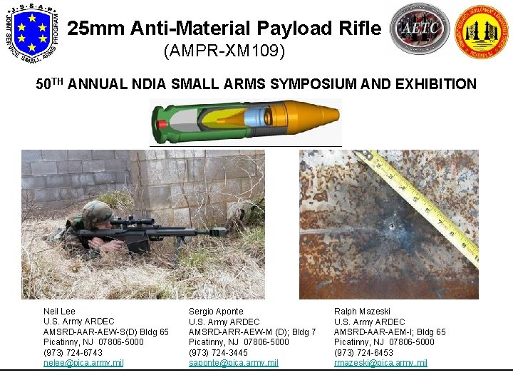 25 mm AntiMaterial Payload Rifle AMPRXM 109 50