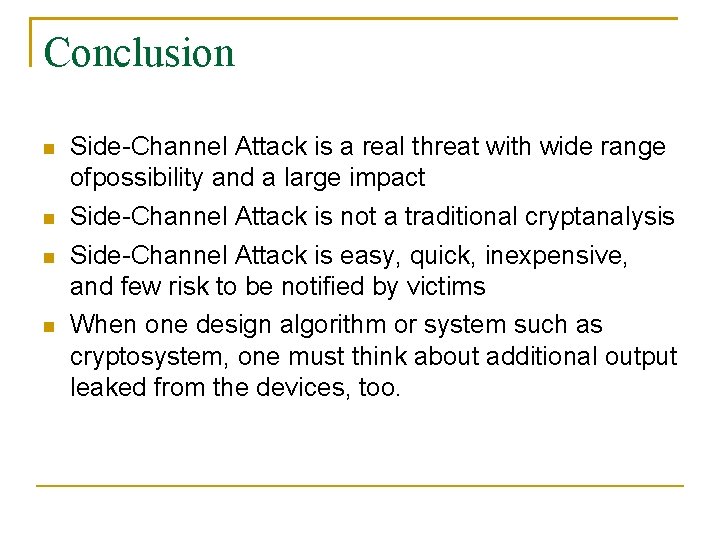 SideChannel Attack timing attack Hiroki Morimoto Overview Review