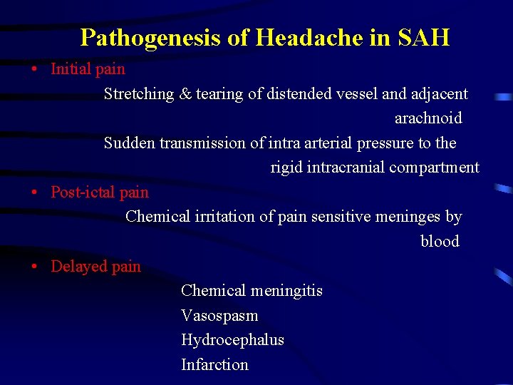 Subarachnoid Haemorrhage When to screen Whom to treat