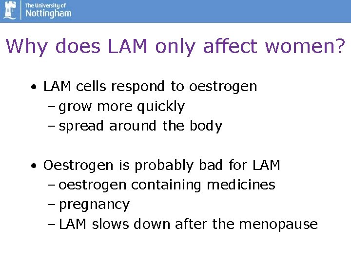LAM symptoms screening assessment and treatment Simon Johnson