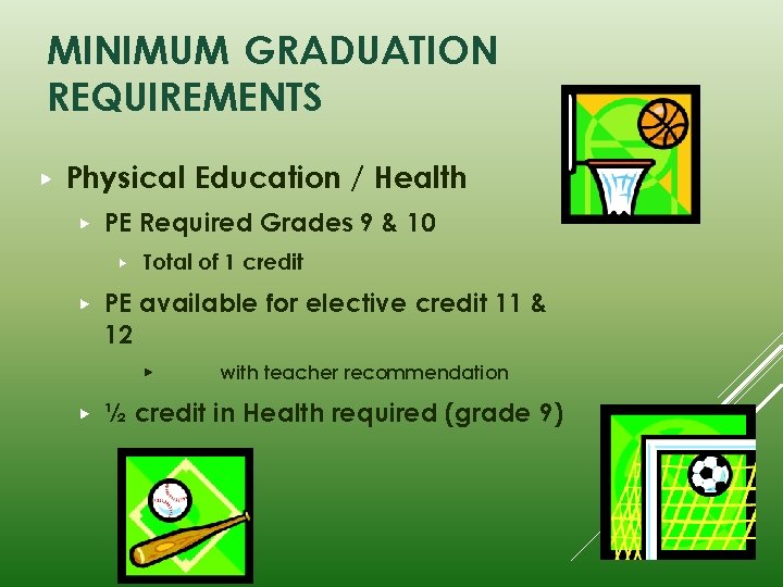 GRISWOLD HIGH SCHOOL Graduation Requirements Course Offerings GRADUATION