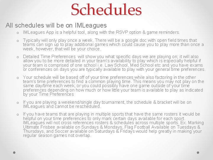 Online Captains Meeting Captains Responsibilities Fill out teams