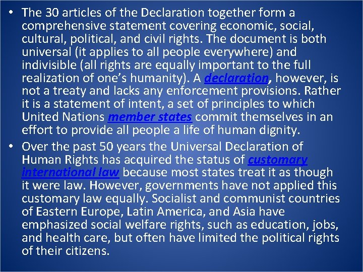 WHAT ARE HUMAN RIGHTS HUMAN RIGHTS The fundamental