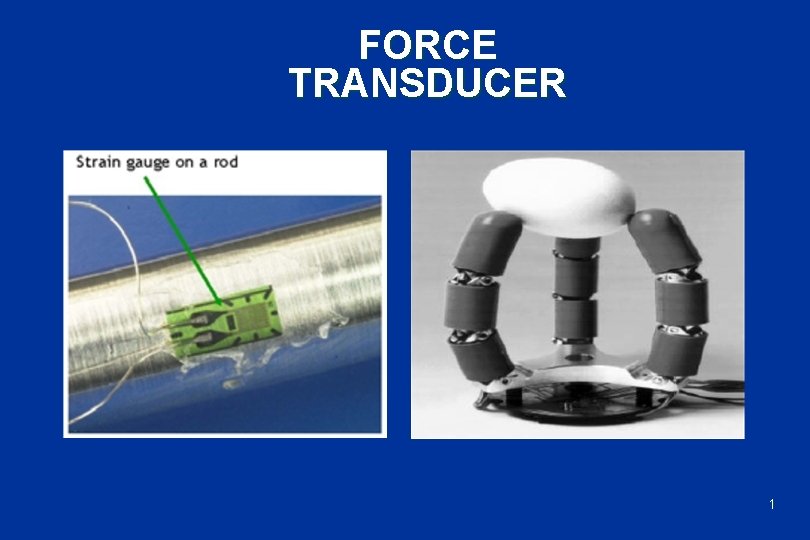 FORCE TRANSDUCER 1 Stress Strain Tensile Compressive Tensile