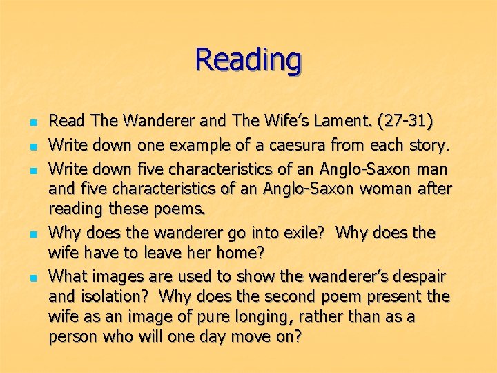 AngloSaxon Riddles and Poems What you need to