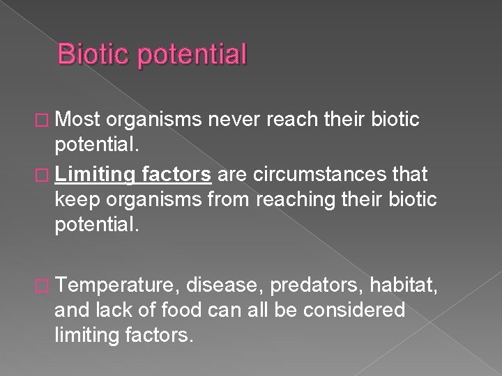 Population Biology Chapter 27 Growth of Populations A