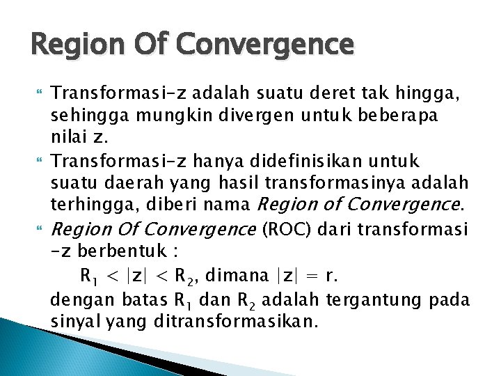 Transformasi Z Sekilas Sejarah Transformasi z A method