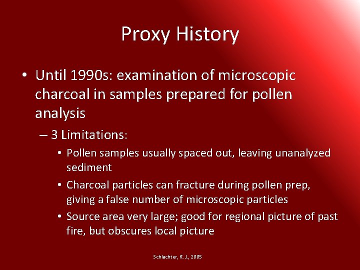 Northern Hemisphere charcoal index Kelly Hughes 27 Nov