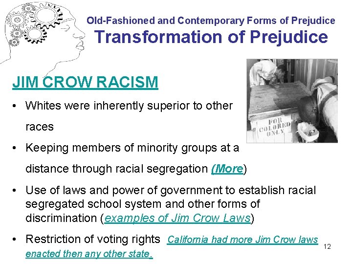 Psychology of Prejudice and Discrimination OldFashioned and Contemporary
