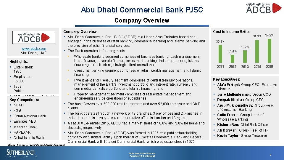 Prospect Information Deck Abu Dhabi Commercial Bank ADCB