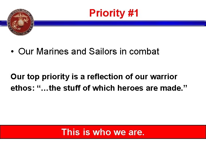 Introduction to the United States Marine Corps Our