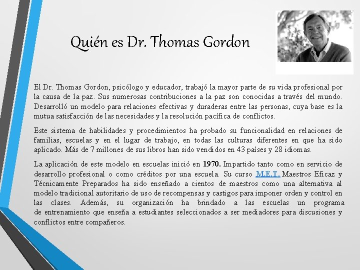 La buena comunicacin Por Dr Thomas Gordon con
