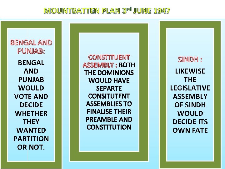 MOUNTBATTEN PLAN 3 rd JUNE 1947 Lord Louis