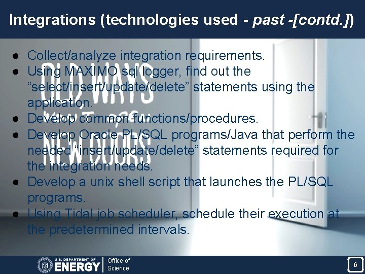 Lawrence Berkeley National Laboratory MAXIMO Integrations using IBM