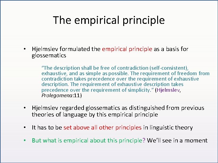 Workshop The Foundations of Linguistics Languages as Abstract