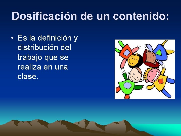 La calendarizacin y la dosificacin en el proceso