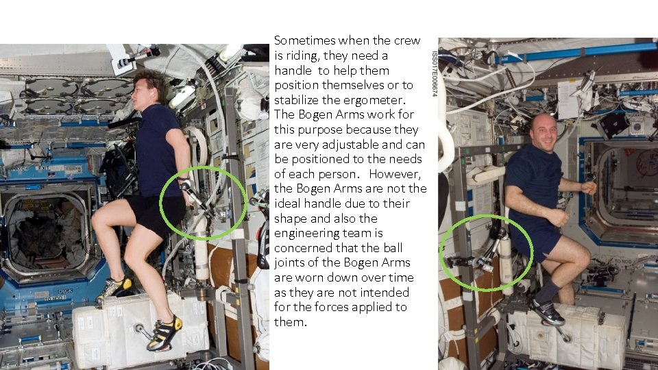 CEVIS handles Cycle Ergometer Vibration Isolation System There