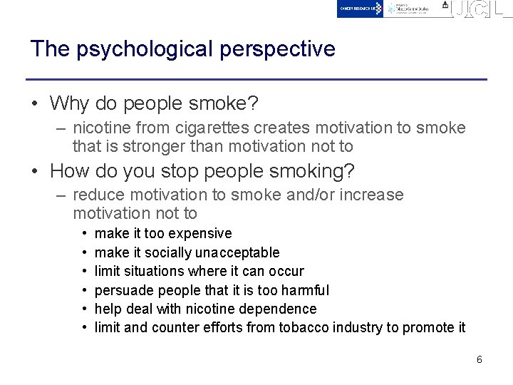 Cigarette addiction a psychological perspective Robert West University